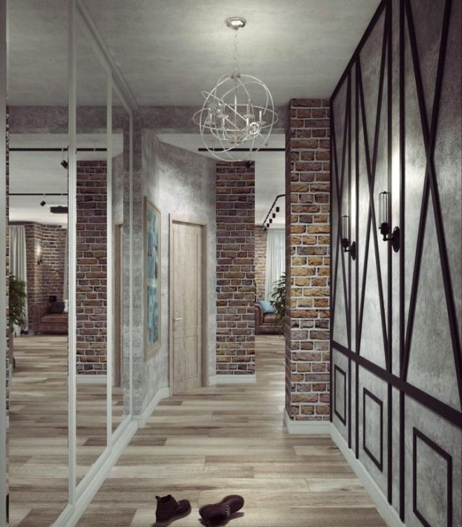 Loft-Style Hallway Design Ideas and 70+ Photos of the best interiors
