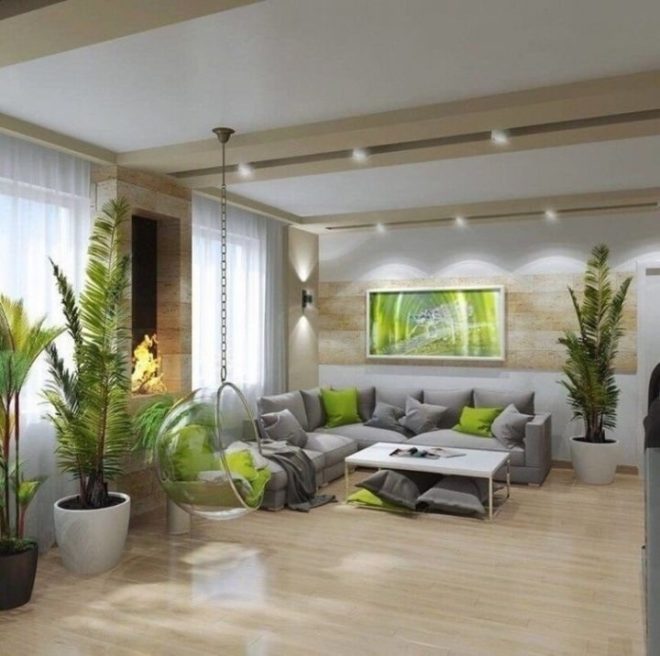 Eco-Style Living Room Design Ideas and 70+ Photos of the interiors
