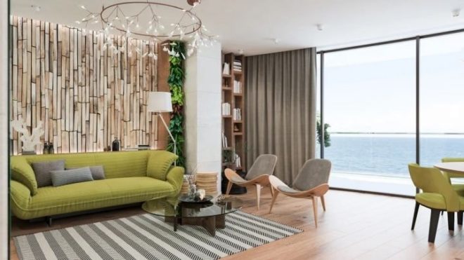 Eco-Style Living Room Design Ideas and 70+ Photos of the interiors