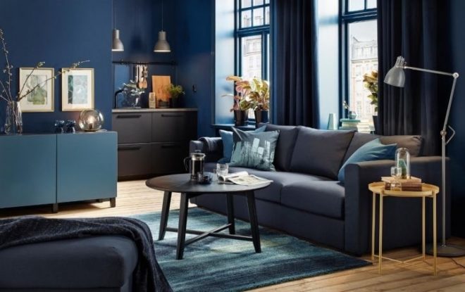 300 Blue Living Room Interior Design Ideas