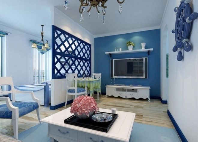 300 Blue Living Room Interior Design Ideas