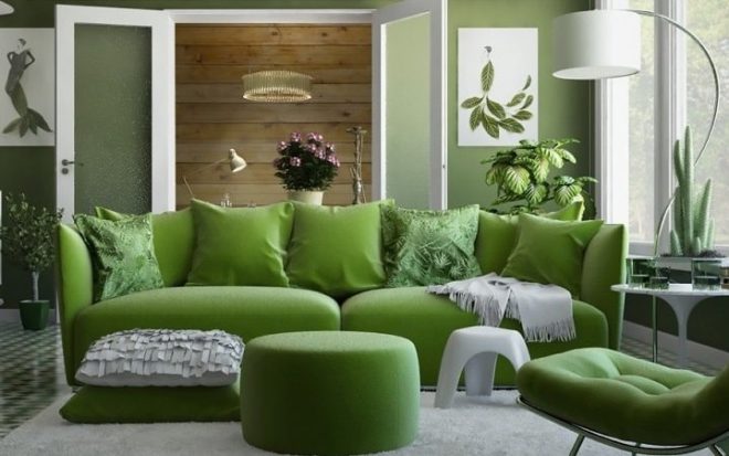 300 Green Living Room Interior Design Ideas