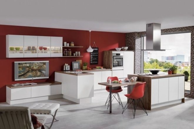 300 Red and White Kitchen Design Ideas